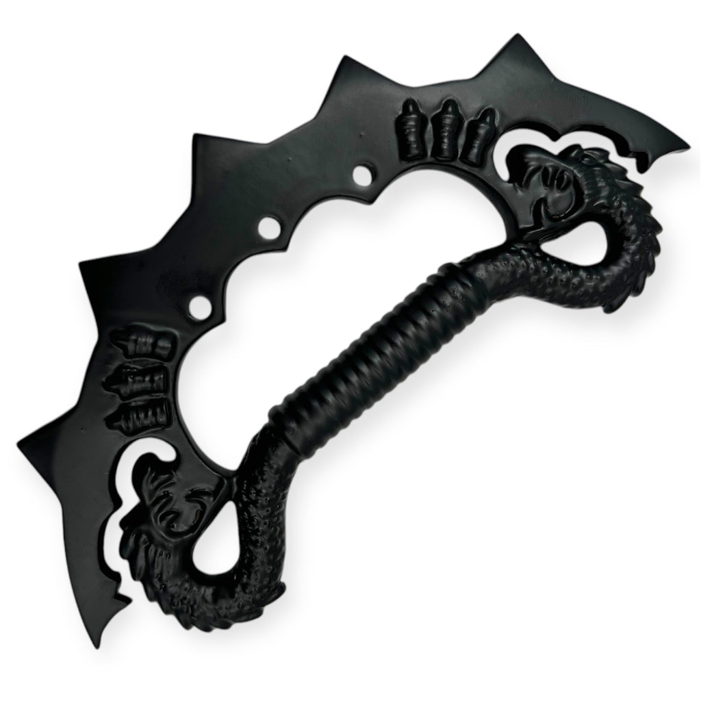Black Collectable Heavy Duty Metal Dragon Knuckle Dusters – AnyTime Blades