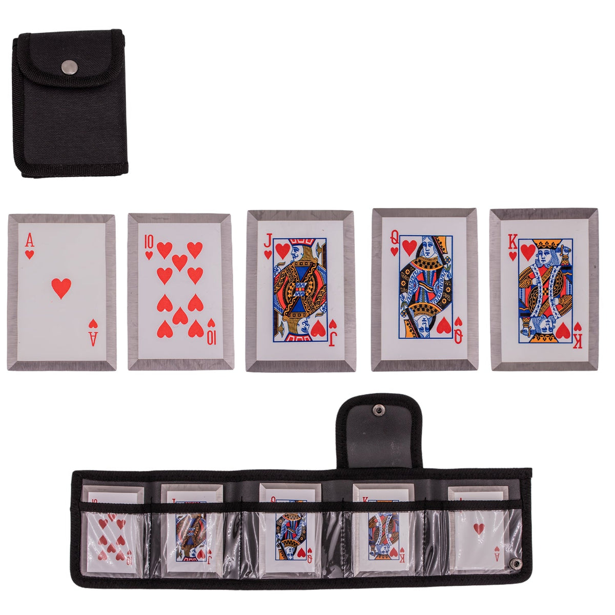 ROYAL FLUSH - Red 5 Piece Throwing Card Set – AnyTime Blades