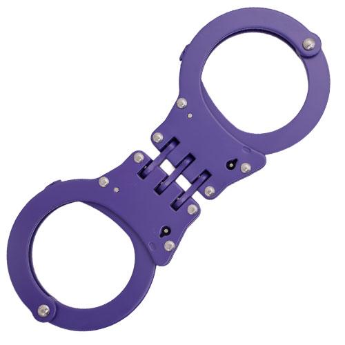 Purple Hinged Solid Steel Handcuffs – AnyTime Blades