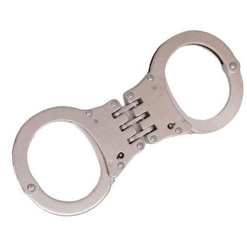 Silver Hinged Solid Steel Handcuffs – AnyTime Blades