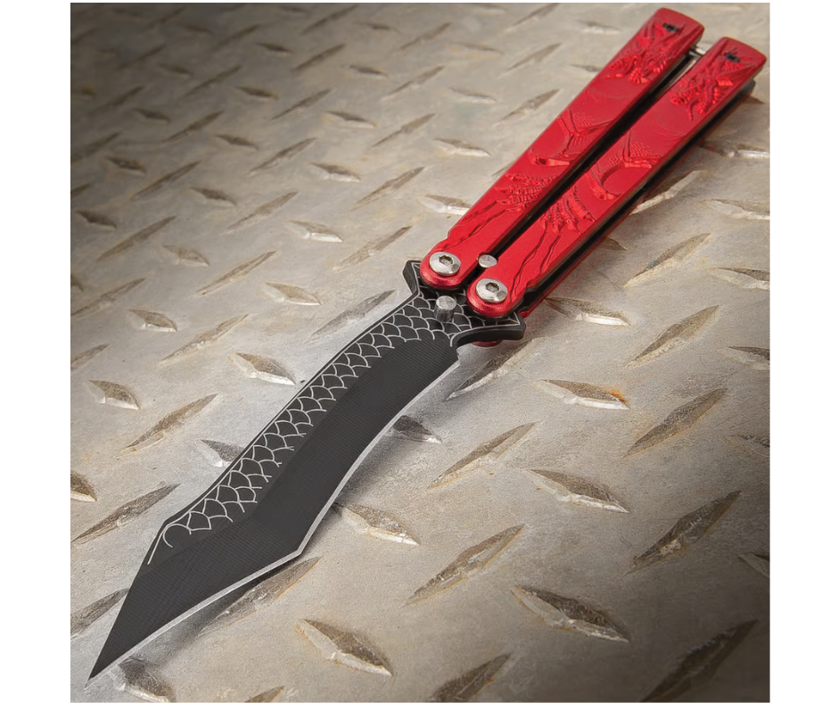 Red Dragon Balisong Butterfly Knife – AnyTime Blades